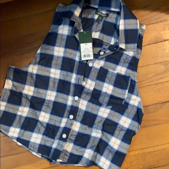 wild fable | Tops | Nwt Wild Fable Crop Flannel | Poshmark